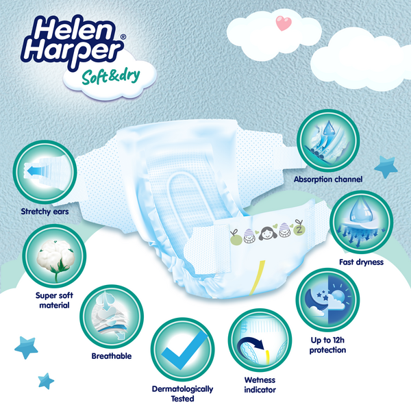 Baby Diaper Mini 4-8 KG · Helen Harper Soft and Dry